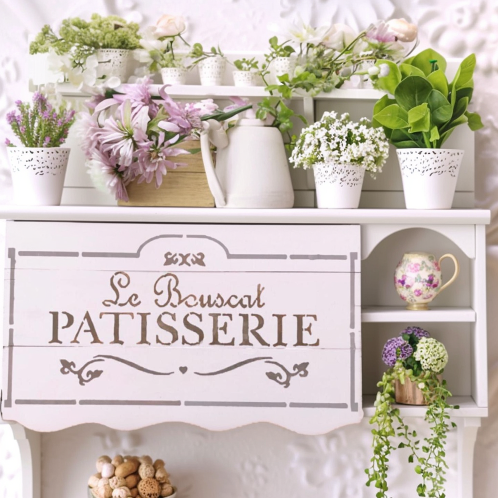 French Patisserie Stencil Kitchen Pantry Decor Sign Stencils — Stencil ...