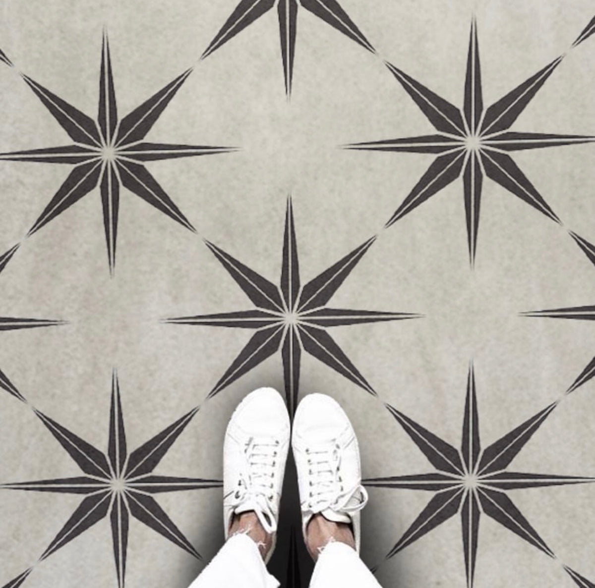 Compass Rose Tile Stencil - Starburst Template Reusable Paint Stencils ...