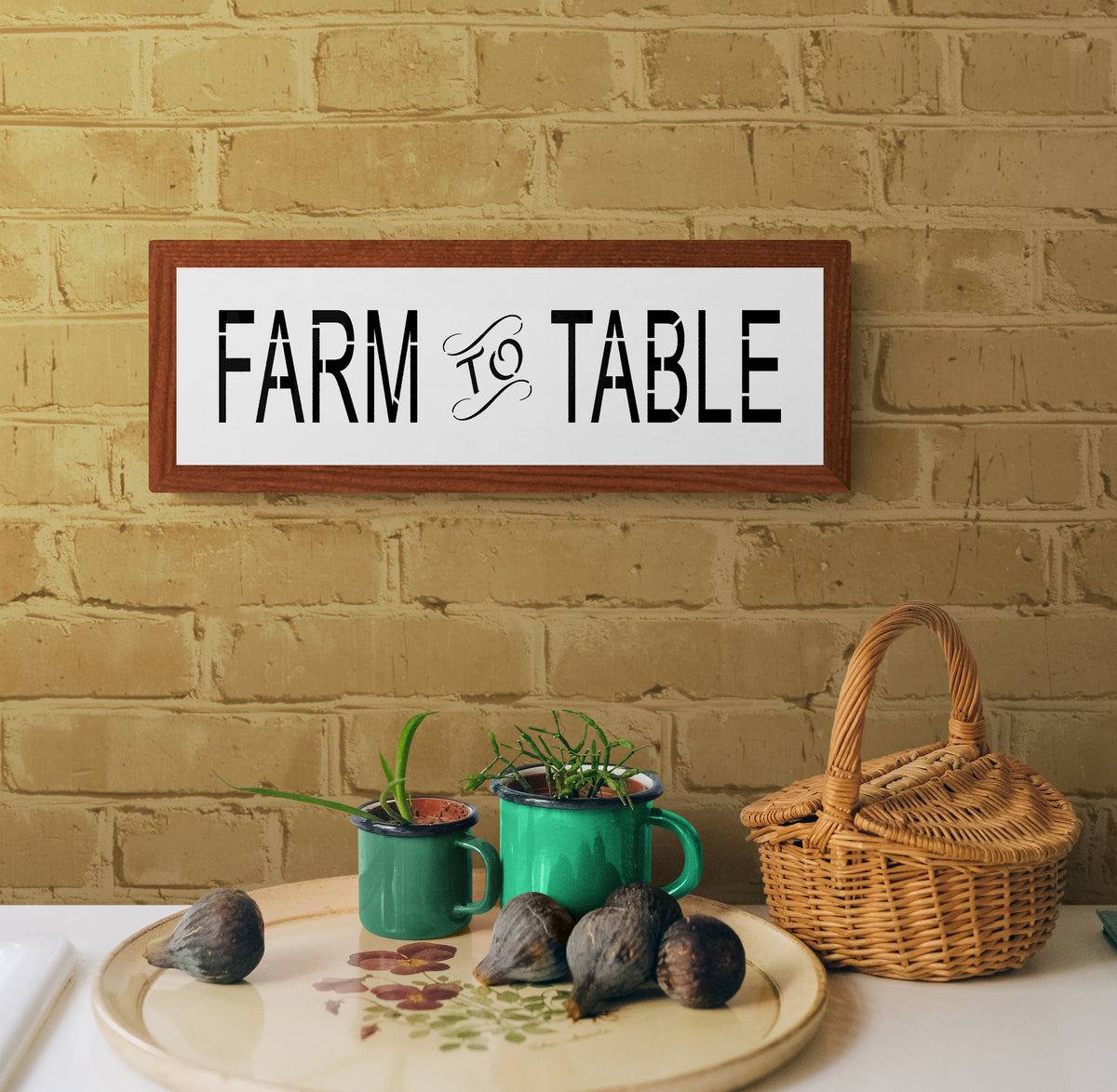 Farm to Table Stencil Vintage Country Farmhouse Sign — Stencil Me Pretty
