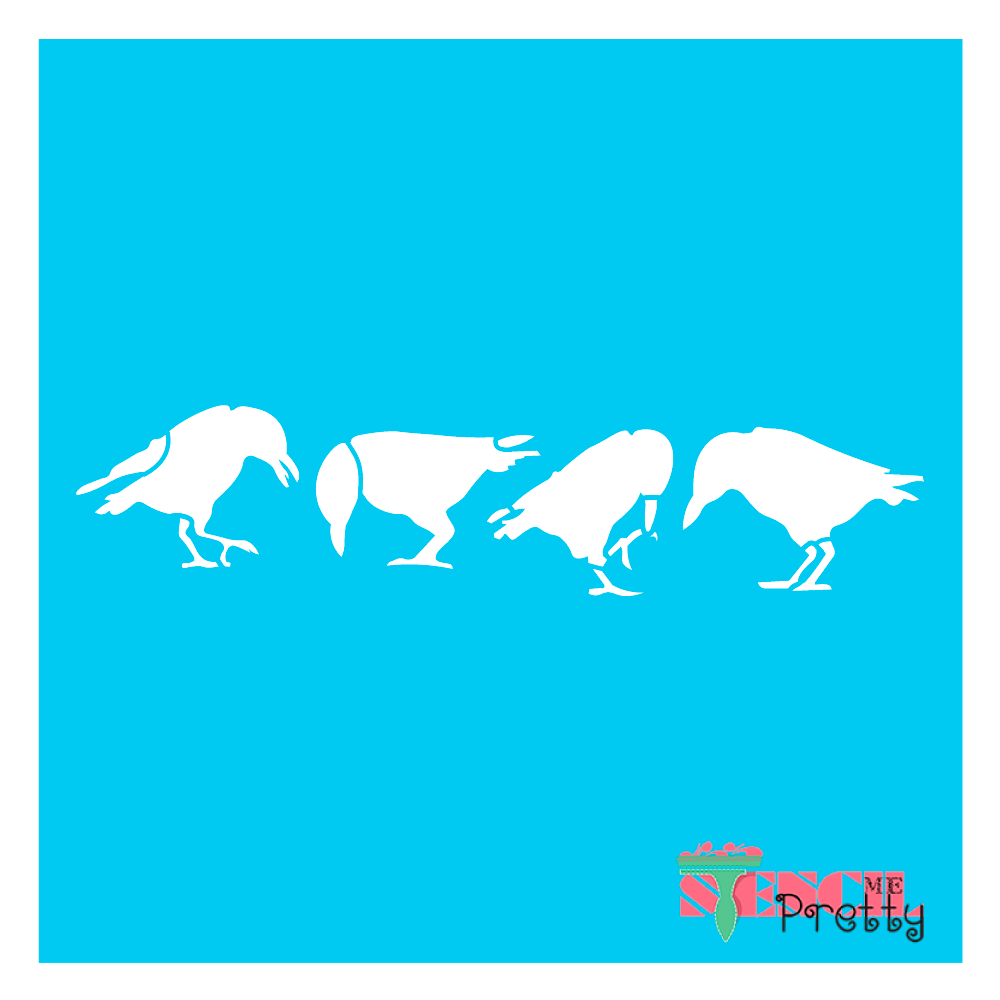 Primitive Crows Stencil Rustic Birds Americana Farmhouse Home Decor ...