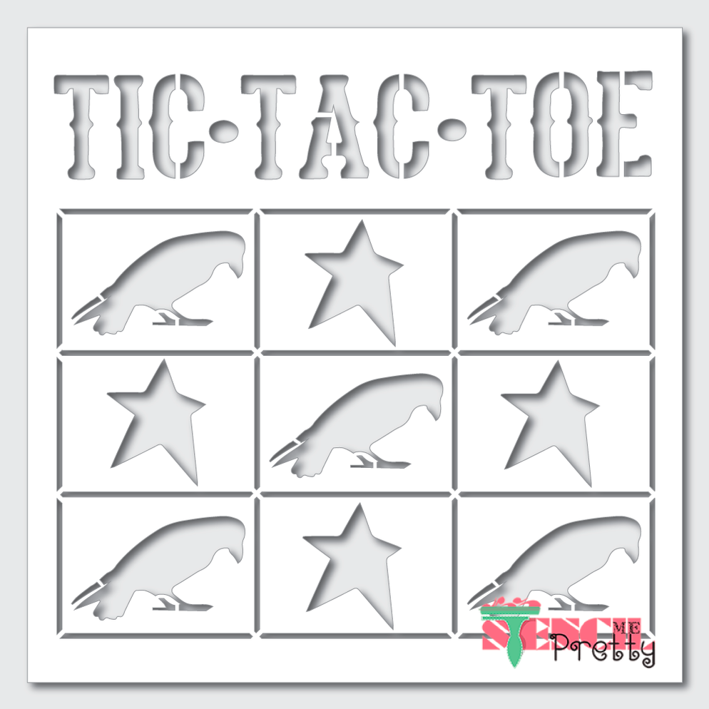 Primitive Star and Crow Stencil Tic Tac Toe Template — Stencil Me Pretty