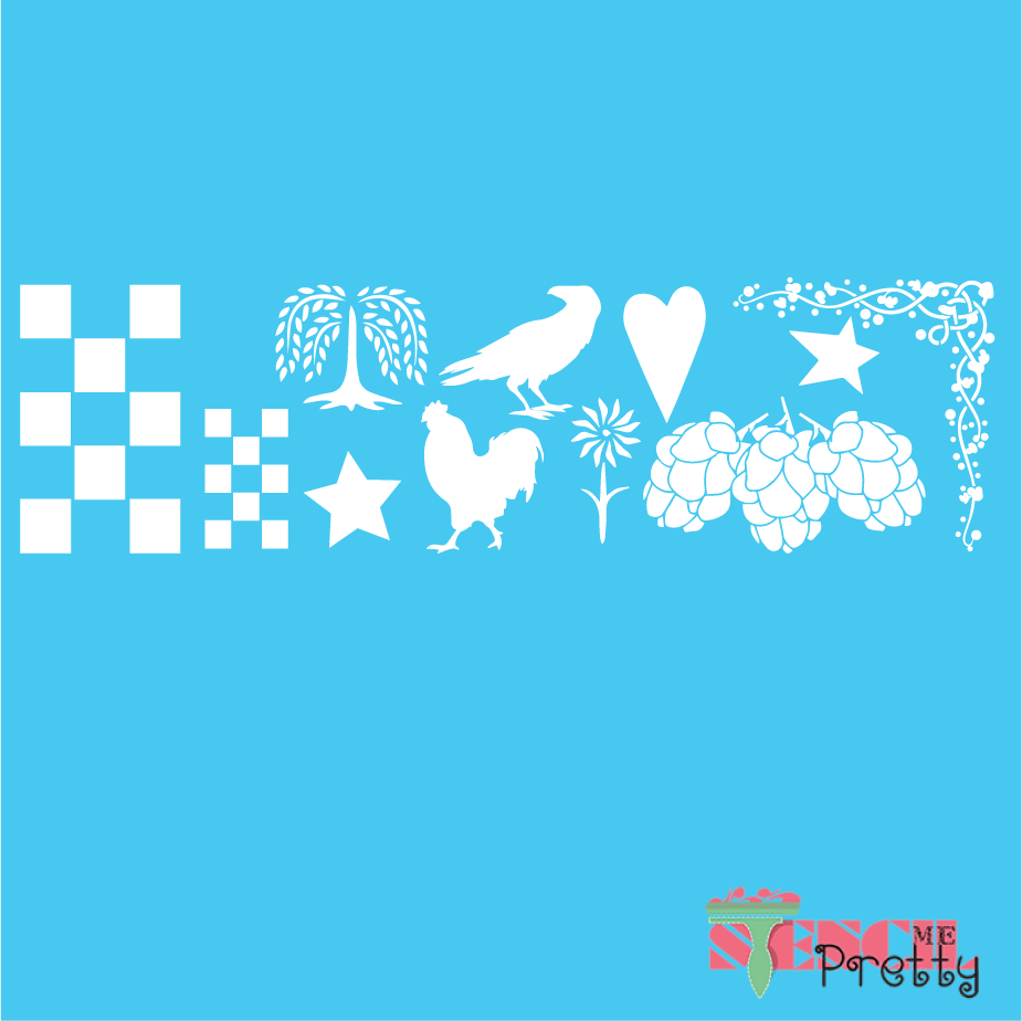 Primitive Crow Stencils