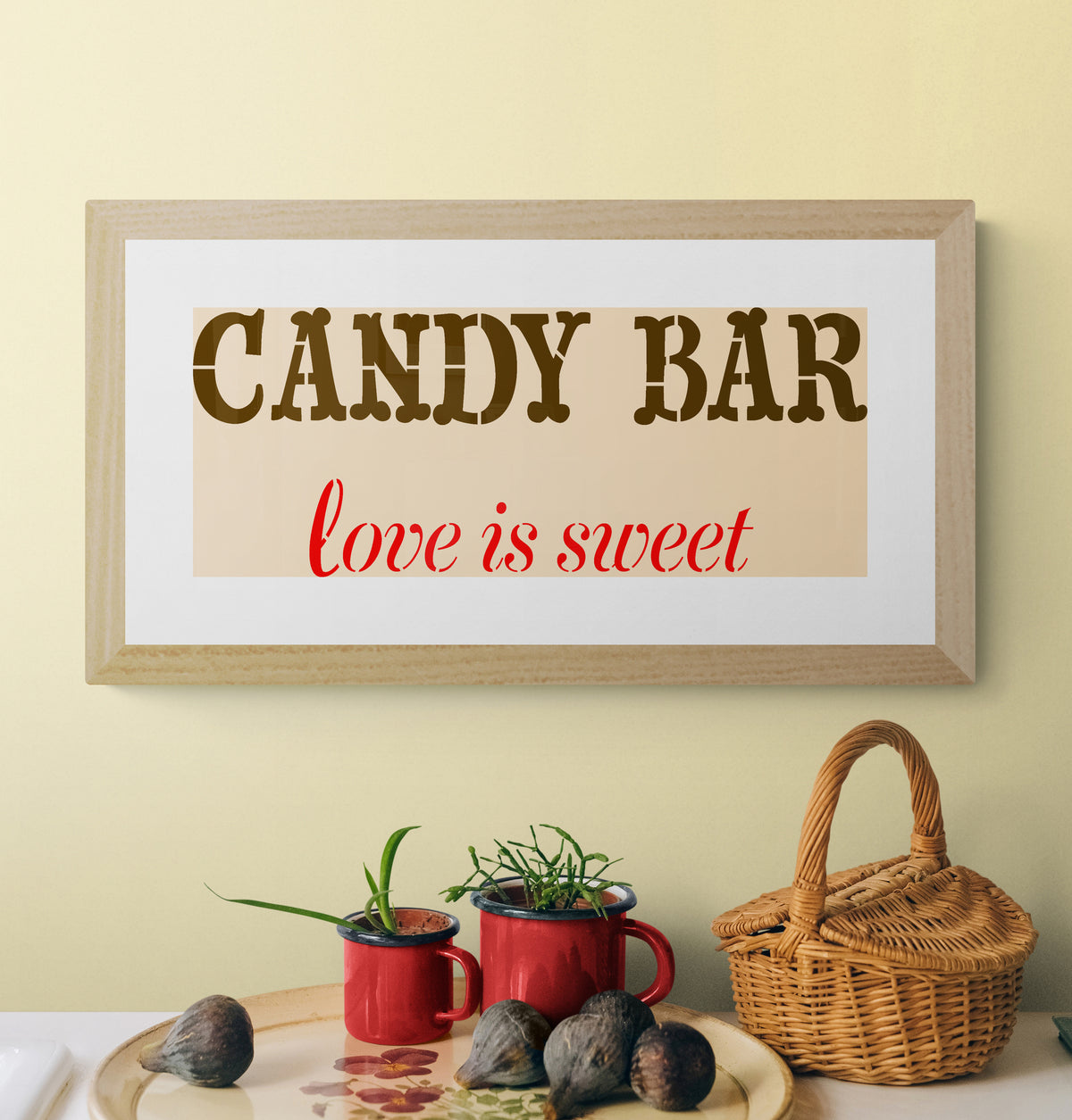 Candy Bar Stencil - Love is Sweet Kitchen Pantry Decor — Stencil Me Pretty