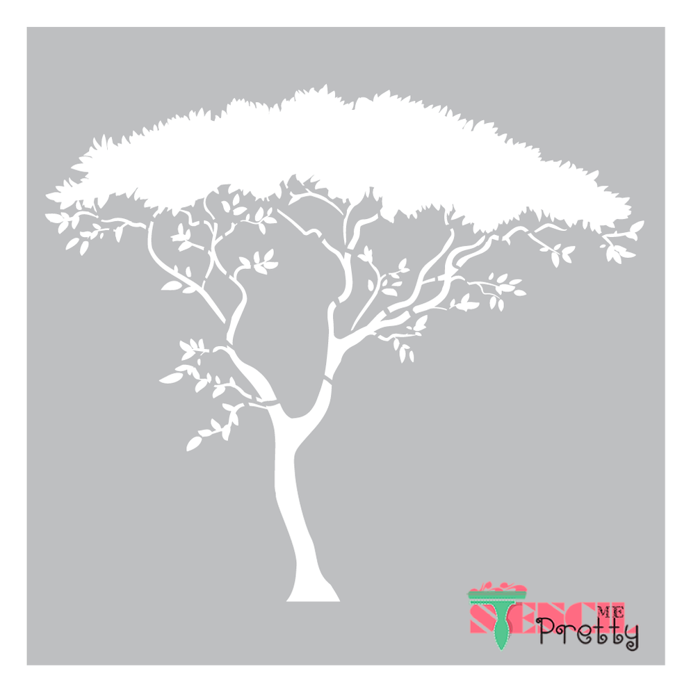 African Savanna Tree Mural Stencil — Stencil Me Pretty